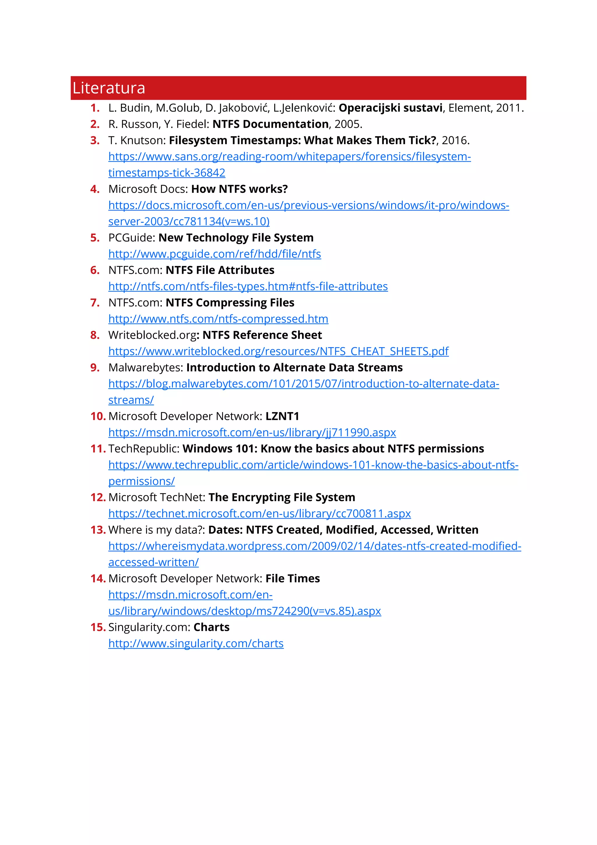 NTFS - seminarski rad (2018) | PDF