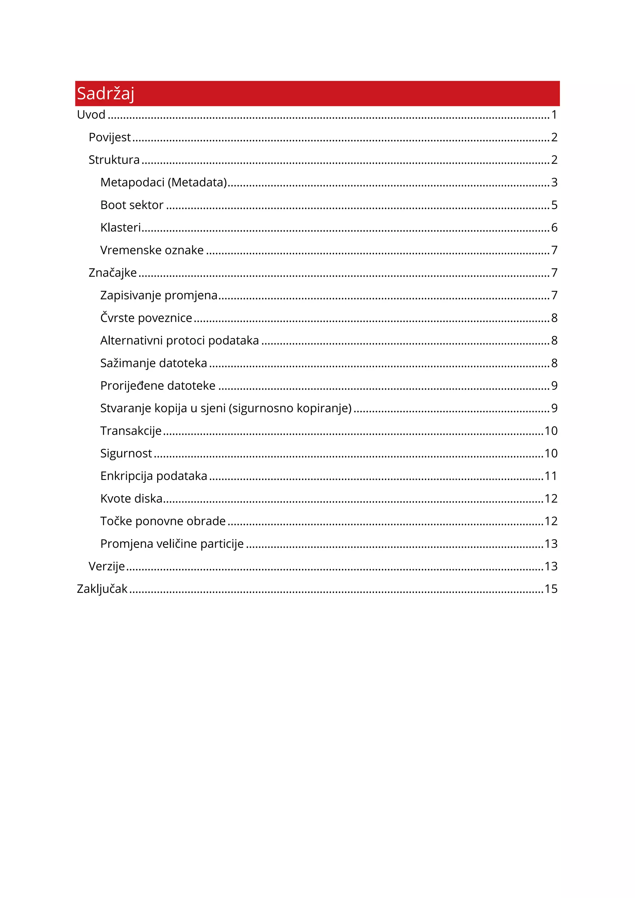 NTFS - seminarski rad (2018) | PDF