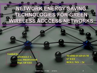 NETWORK ENERGY SAVING TECHNOLOGIES FOR GREEN WIRELESS ACCESS NETWORKS | PPT