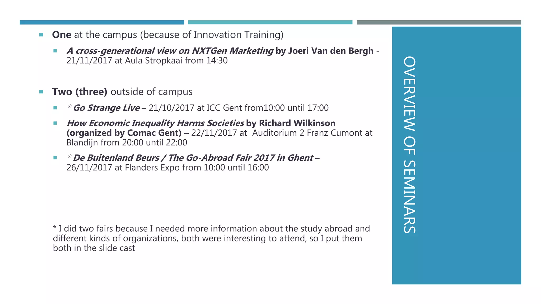 Seminar slide cast | PPT