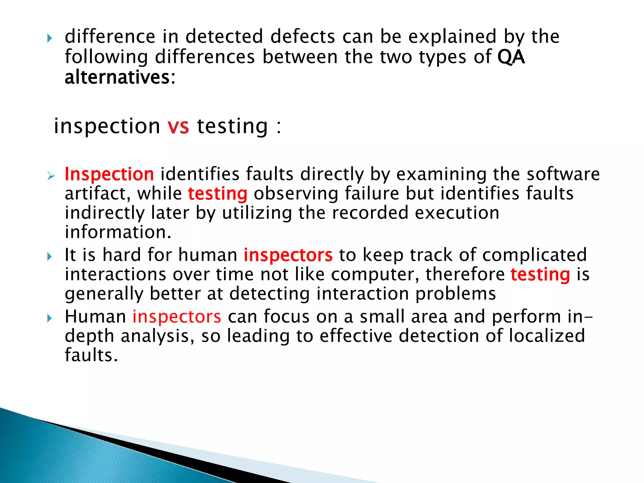 Comparing Software Quality Assurance Techniques And Activities | PPTX