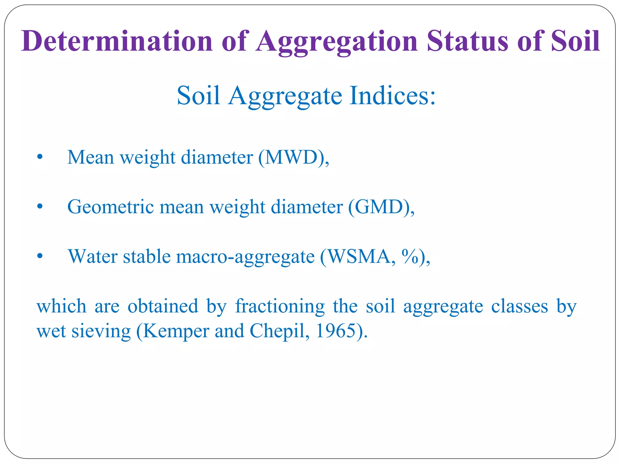 Seminar soil aggregation | PPTX