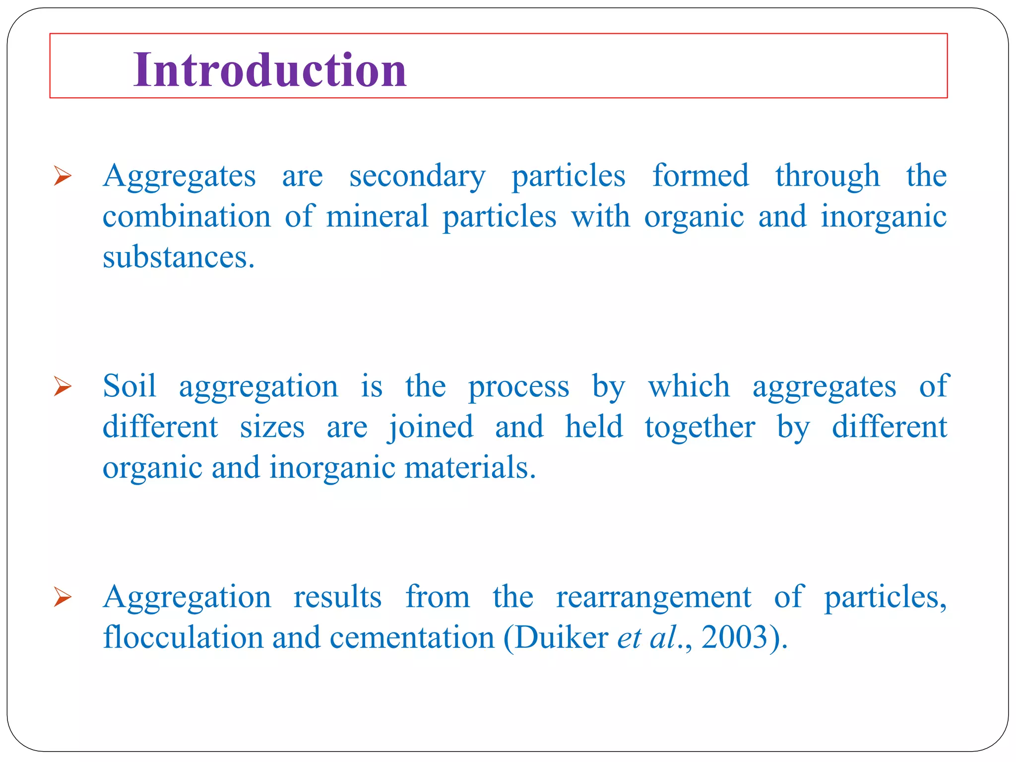 Seminar soil aggregation | PPTX