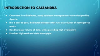Database Shrading and cassandra architecture | PPT