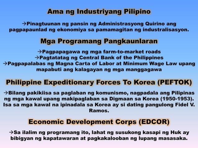 Ekonomiks: Kalagayan ng Ekonomiya ng Pilipinas sa Iba't-ibang Panahon | PPTX