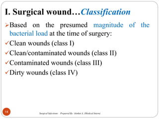Surgical Infections slide share ppt | PPTX