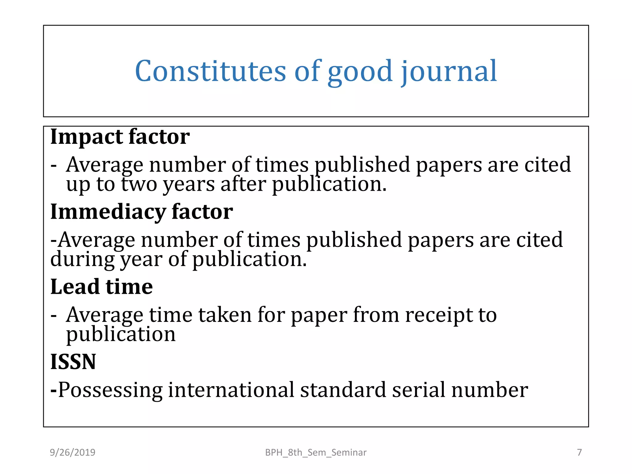 Publishing Scientific Papers | PPTX