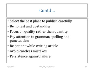 Publishing Scientific Papers | PPTX