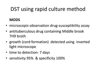 RECENT ADVANCES IN DIAGNOSIS OF TUBERCULOSIS | PPTX