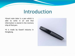 presentation on the topic of smart note taker | PPT