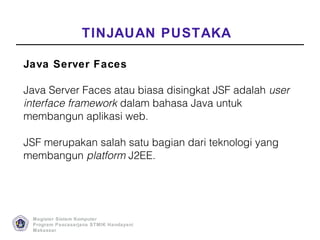 ANALISIS ARSITEKTUR APLIKASI WEB MENGGUNAKAN MODEL VIEW CONTROLLER (MVC) PADA FRAMEWORK JAVA ...