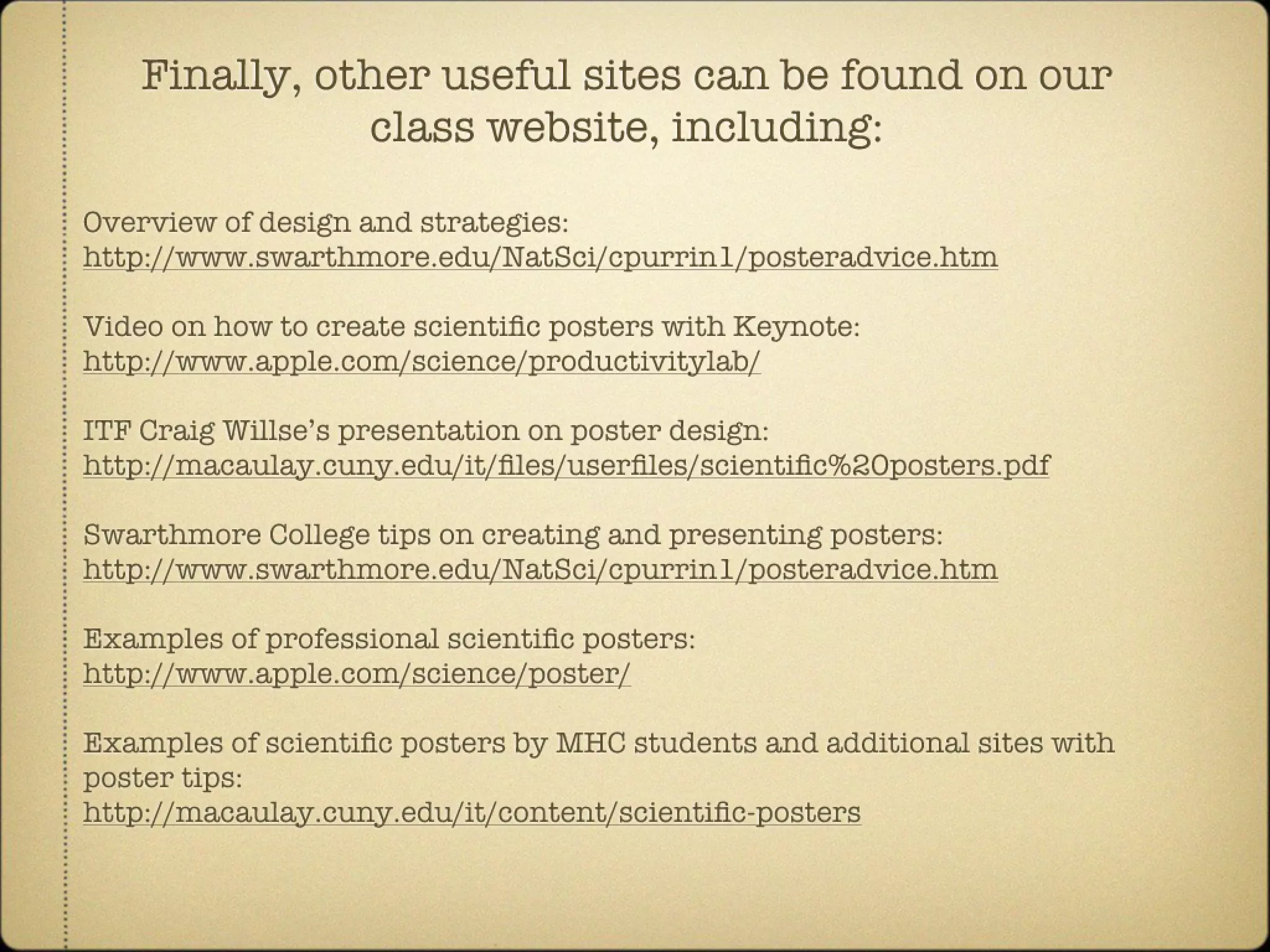 Seminar three poster presentation | PPT