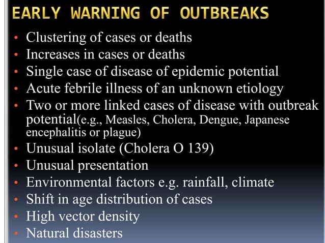 outbreak investigation - types of epidemics and investigating them | PPTX