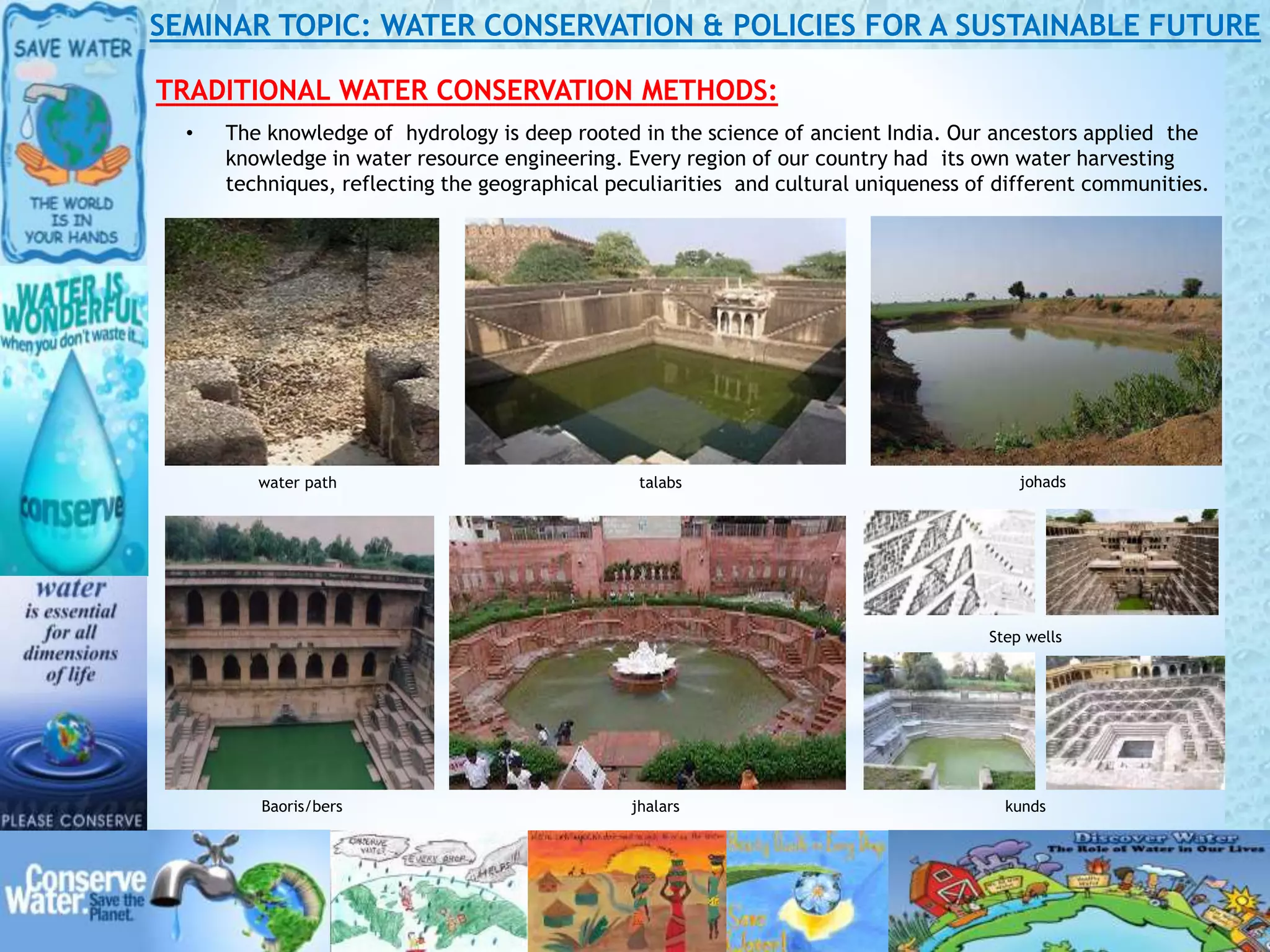 water conservation and policies for sustainable future | PPTX