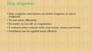 MICRO CONTROLLER BASED DRIP IRRIGATION SYSTEM | PPTX