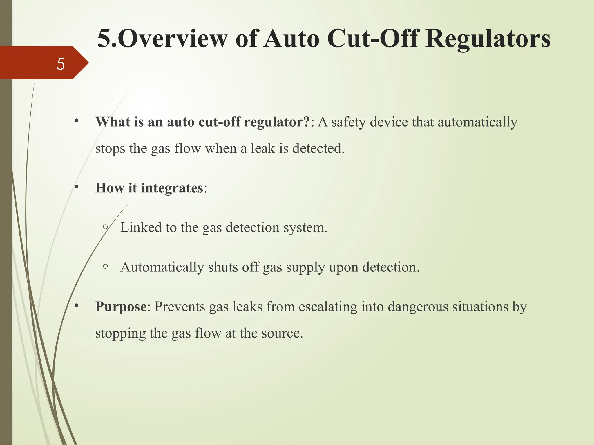 Advanced gas leakage detection safety with auto cut off regulator.pptx