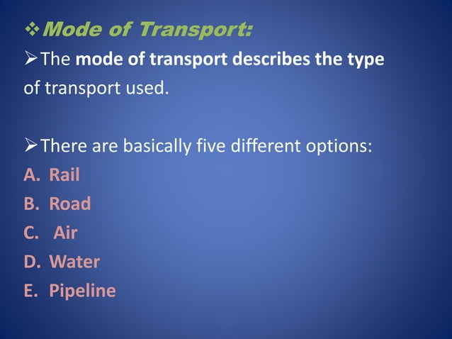 Concept of Transport Geography | PPTX