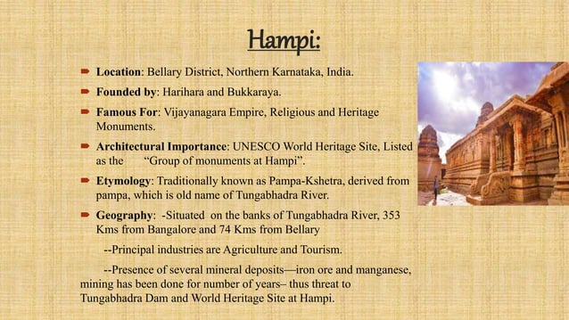 Seminar topic on hampi festival by Prajwal | PPT