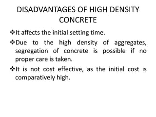 seminar topic on high density concrete- | PDF