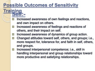 Sensitivity Training And Emotional Intelligence | PPTX