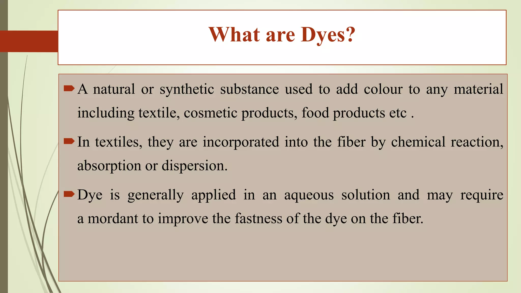 Seminar topic on natural dyes by Arpana kamboj | PPTX