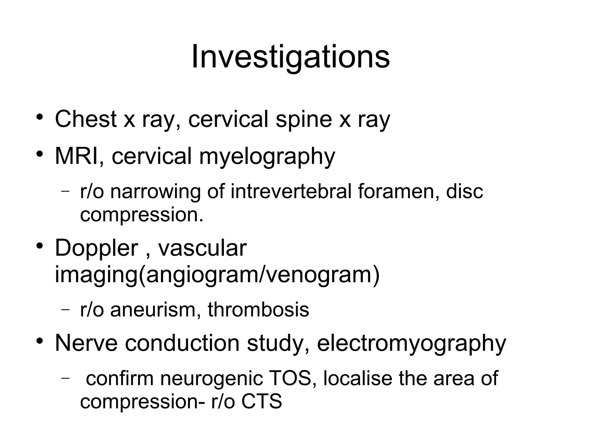 Seminar tos THORACIC OUTLET SYNDROME | PPT