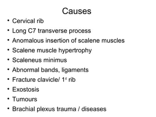 Seminar tos THORACIC OUTLET SYNDROME | PPT