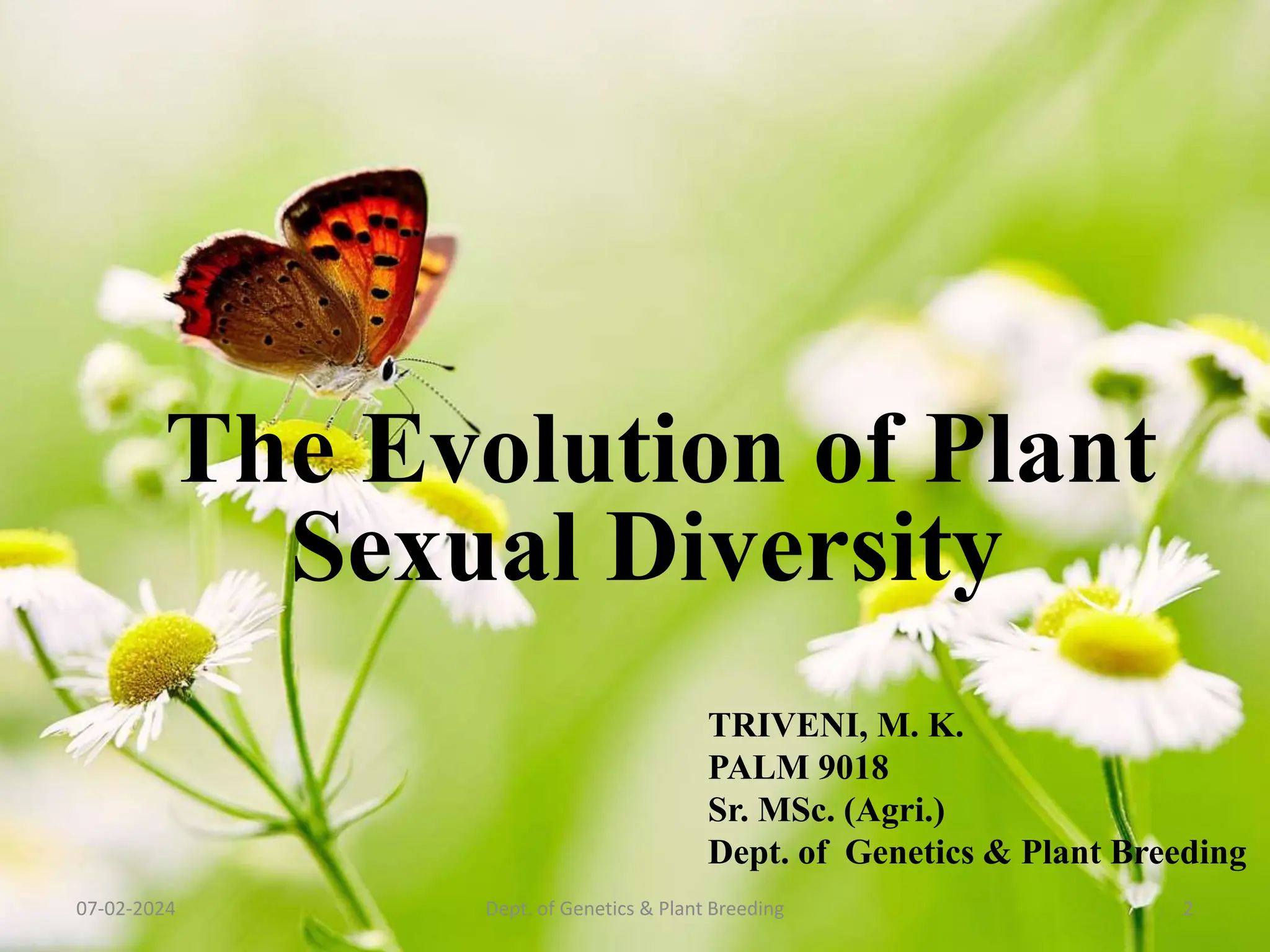 Evolution of plant sexual diversity and strategies promoting cross ...