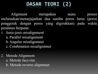 Seminar tugas akhir Alignment Pompa Sentrifugal Horizontal Single Stage ...