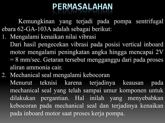 Seminar tugas akhir Alignment Pompa Sentrifugal Horizontal Single Stage ...