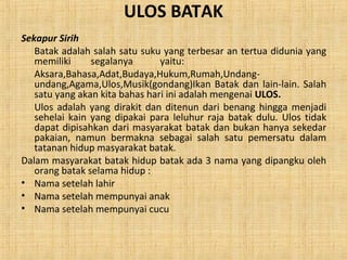 ULOS BATAK | PPT