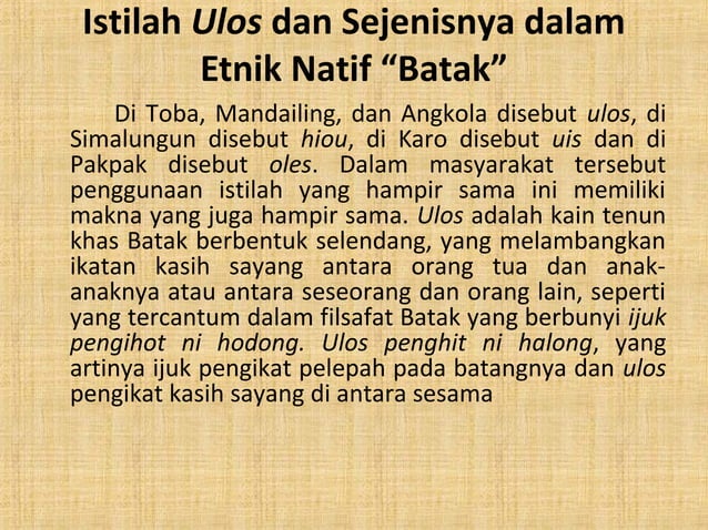 ULOS BATAK | PPT