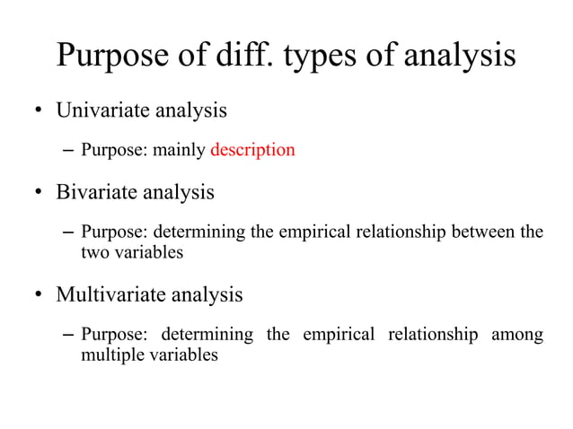 Univariate Analysis | PPTX | Educational Assessment | Education