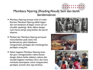 Membaca Nyaring dan Membaca Mandiri: Dua Kegiatan Literasi (Yang Seharusnya) Wajib Ada di ...
