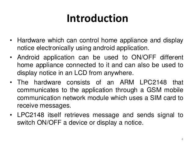 Gsm Based Smart Home And Digital Notice Board