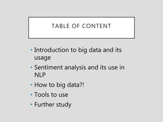 Big Data + Sentiment Analysis = Awesome | PPT