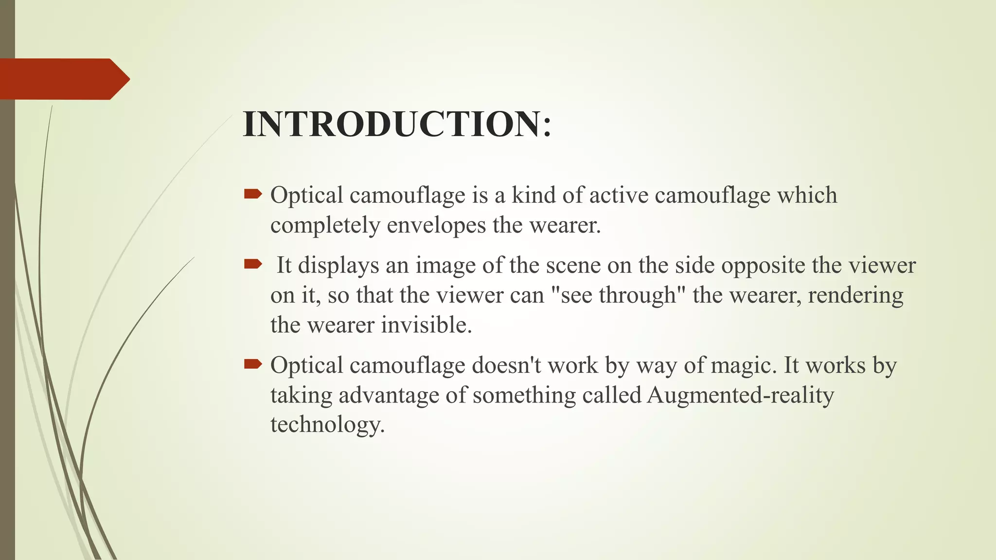 Optical camouflage | PPTX