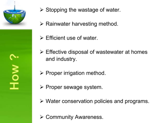 Seminar water conservation 3 | PPTX
