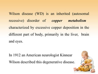 seminar wilson disease in Paediatrics population | PPTX