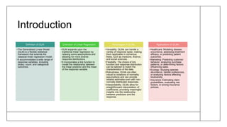 Generalized Linear Model and it Challenges | PPT