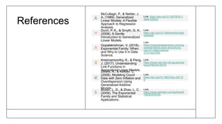 Generalized Linear Model and it Challenges | PPT
