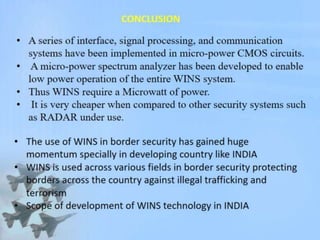 Border security using WINS | PPTX