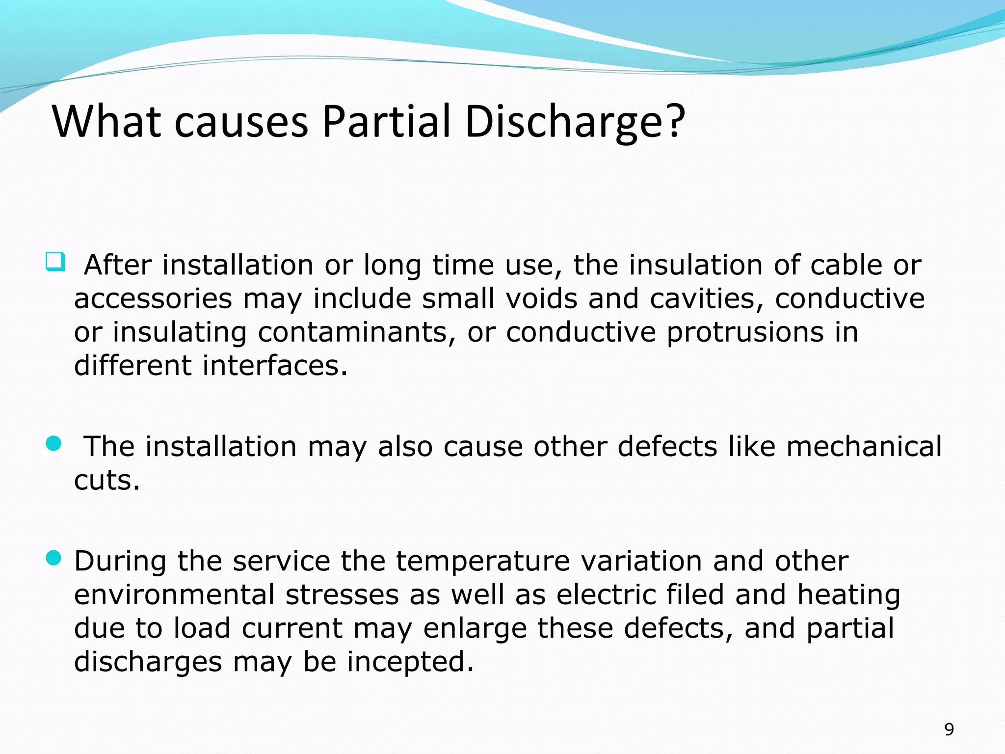Seminar on Partial Discharge detection methods | PPT