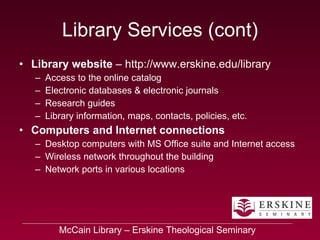 ETS Library Orientation 2009 | PPT