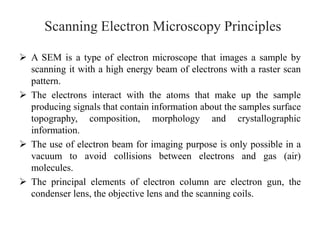 Advanced Characterization Technique - SEM | PPTX
