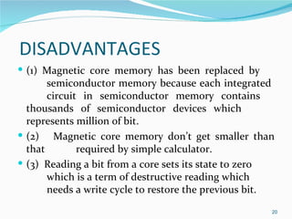 presentation on ferrite core memory | PPT