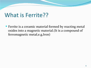 presentation on ferrite core memory | PPT