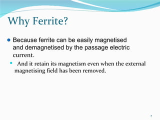 presentation on ferrite core memory | PPT