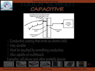 touchscreen technology by ikewun abraham | PPTX | Tablets and E-readers | Consumer Electronics