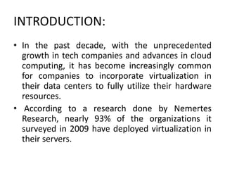 Virtualization security for the cloud computing technology | PPTX